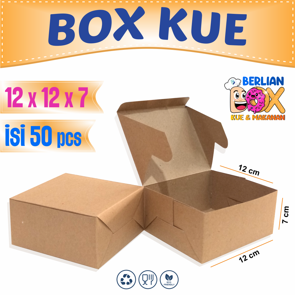 Jual Dus Snack Kraft Polos 12x12 cm Box Kraft Coklat 300gsm Kotak Dus ...