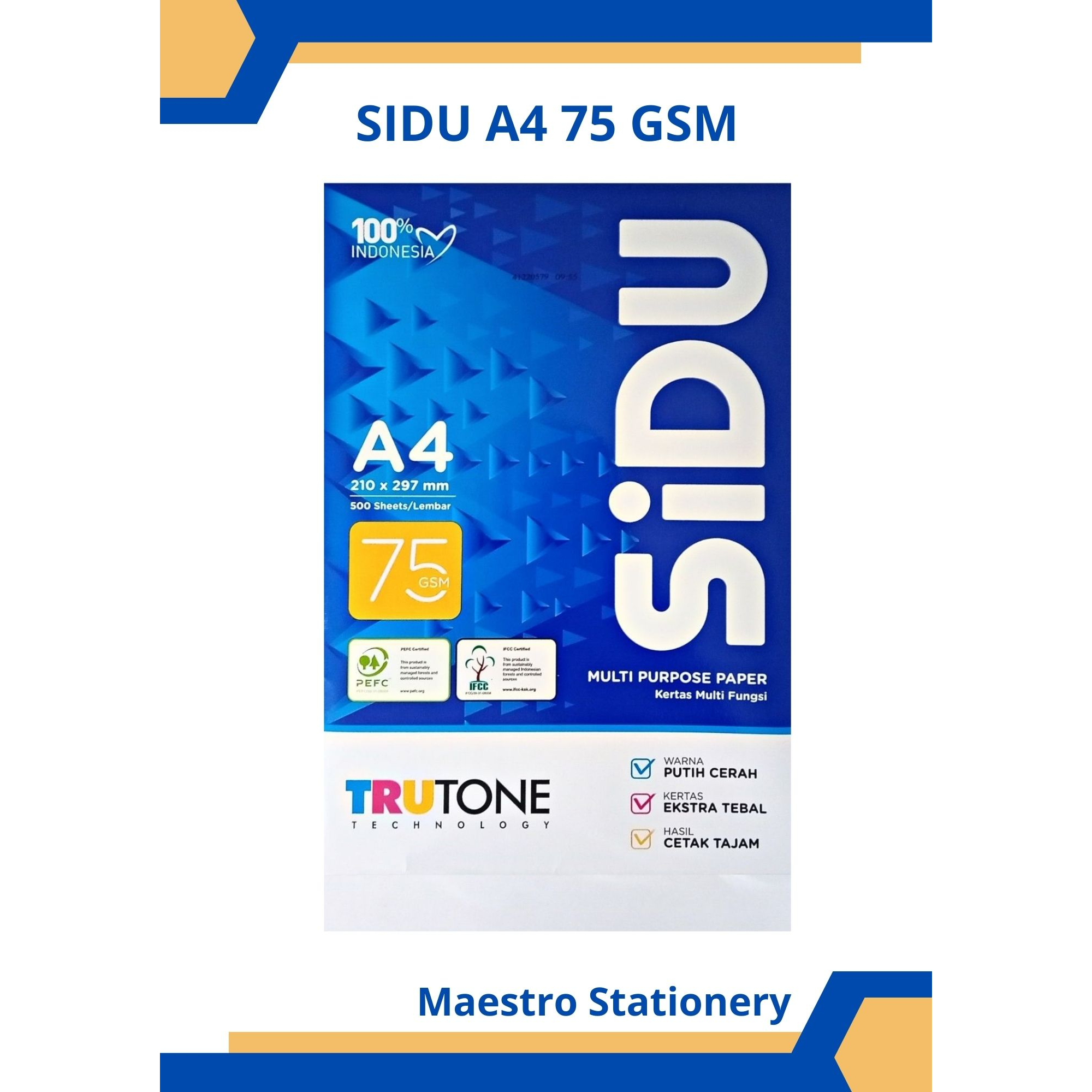 Jual Kertas HVS Sidu A4 75 gsm | Shopee Indonesia