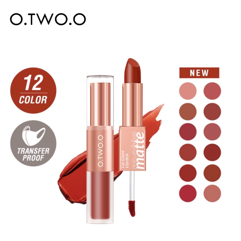 Jual O.TWO.O 2in1 Splendid Matte Double Ended Lip Glaze & Lipstick 25gr ...