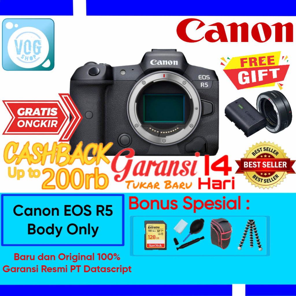 Jual Canon EOS R5 Body Only Garansi Resmi - Canon EOS R5 | Shopee Indonesia
