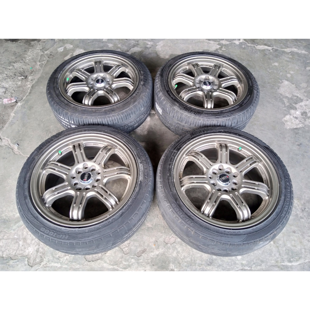 Jual Velg Mobil Racing HSR SIAK Ring 16 Pcd 5x100/114.3 Plus Ban 195 50 ...
