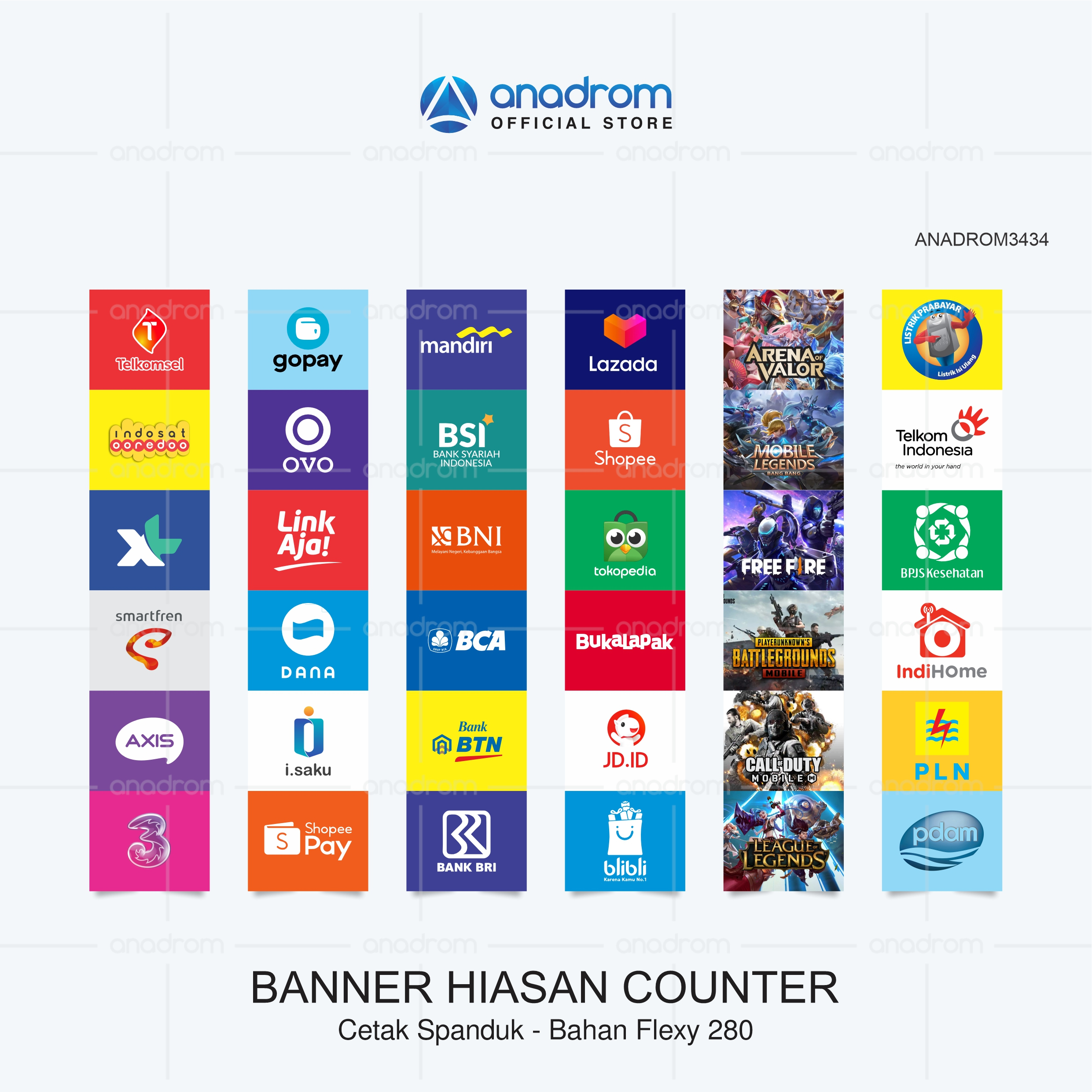 Jual Banner Hiasan Counter Potrait | Banner Operator Cellular | Banner ...