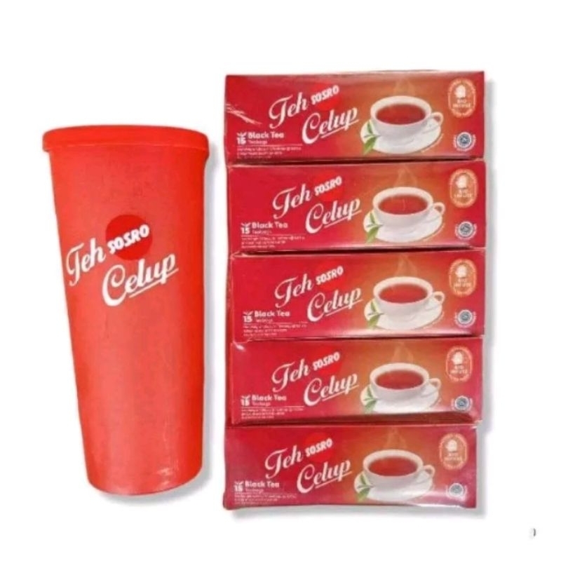 Jual Paket Teh Botol Sosro Celup Sosro Isi 5 Box Free Tumbler | Shopee ...