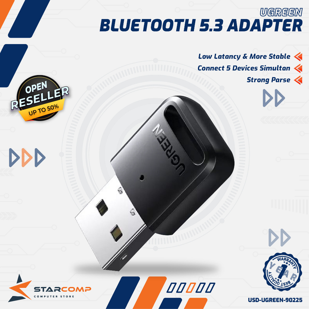 Jual UGREEN USB Bluetooth 5.3 Adapter Transmitter Receiver Dongle (90225) | Shopee Indonesia