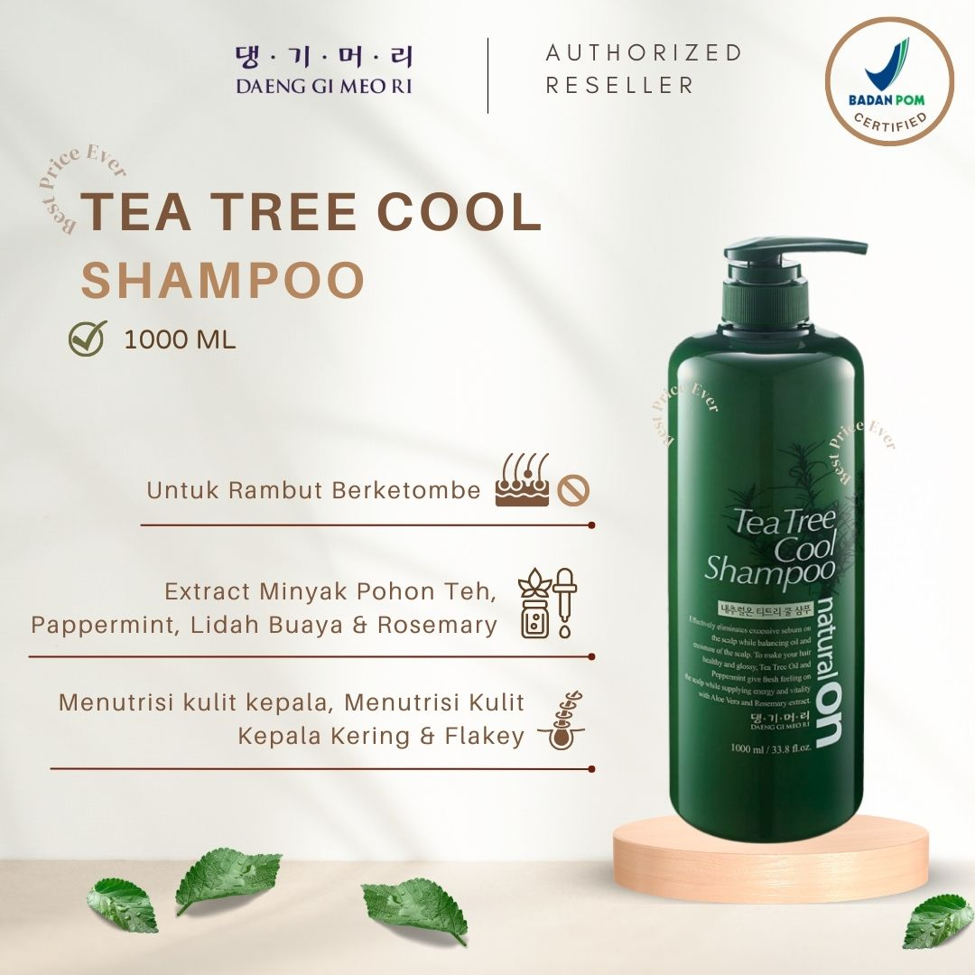 Jual Daeng Gi Meo Ri - Natural On Tea Tree Cool Shampoo 1000ML 1 liter ( Untuk Anti Ketombe ...