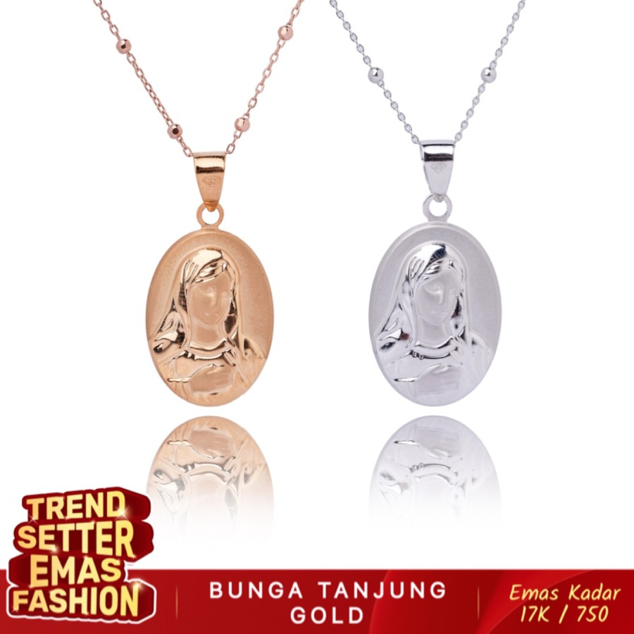 Jual LIONTIN WANITA BUNDA MARIA BUNGA TANJUNG GOLD | Shopee Indonesia