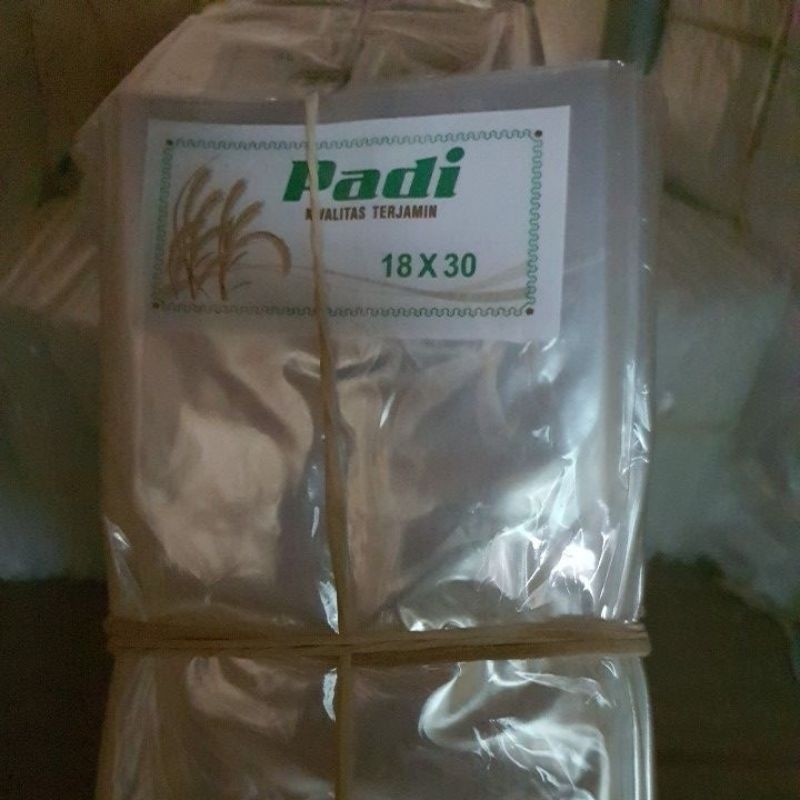 Jual plastik sayur bening tipis aa cap padi ukuran kecil per ikat lebih ...