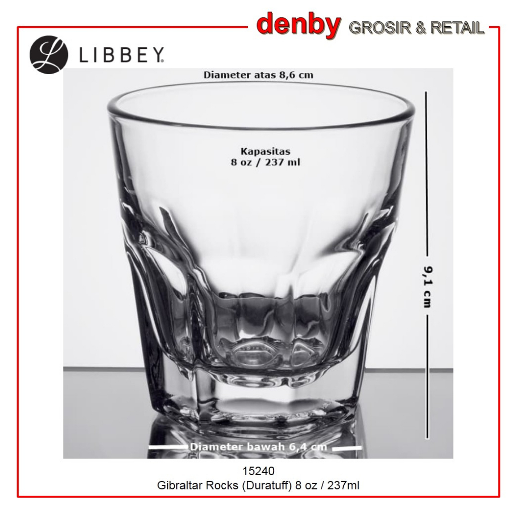 Jual Libbey 15240 Gelas Gibraltar Rocks 237ml | Shopee Indonesia