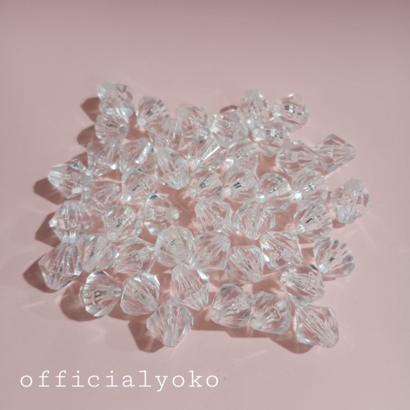 Jual Manik Crystal Putih Bening 12mm (15gram) | Shopee Indonesia