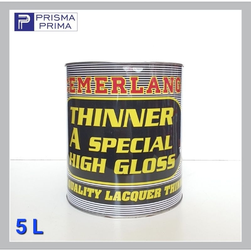 Jual Thinner A Spesial High Gloss CEMERLANG Galon 5 Liter Pengencer Cat | Shopee Indonesia