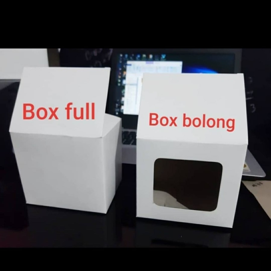 Jual Box putih Duplex Mug Keramik ECER / Kotak dus kado souvenir duplek ...