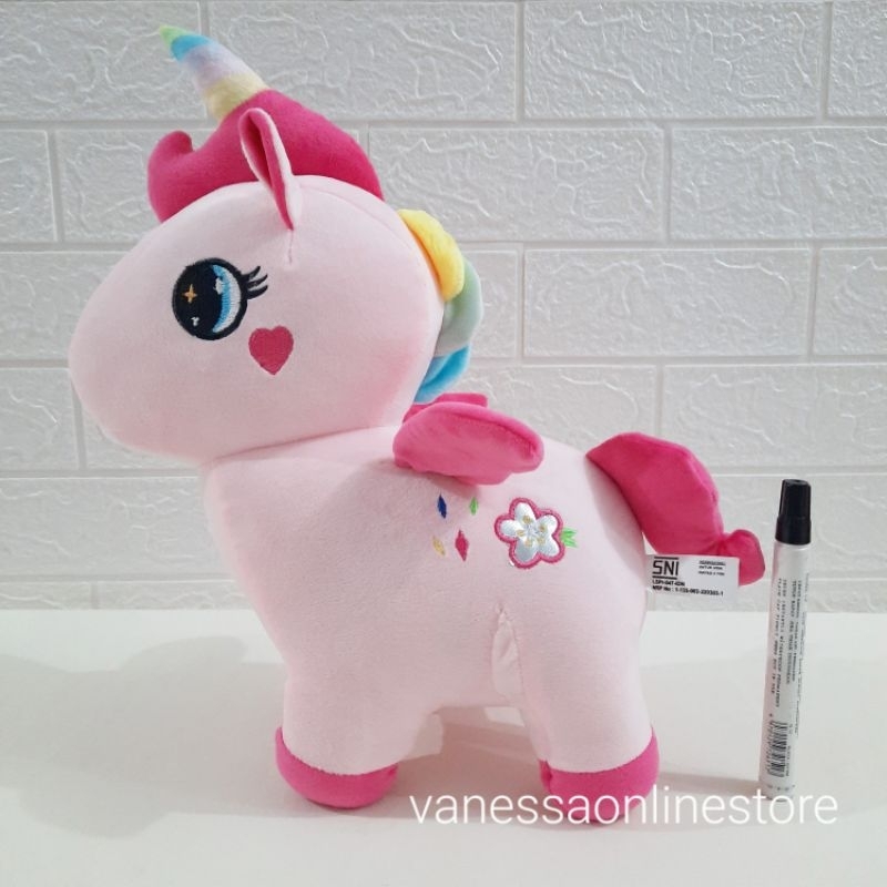 Jual Boneka Kuda Unicorn Sayap Pink Bahan Soft Halus Lembut | Shopee ...