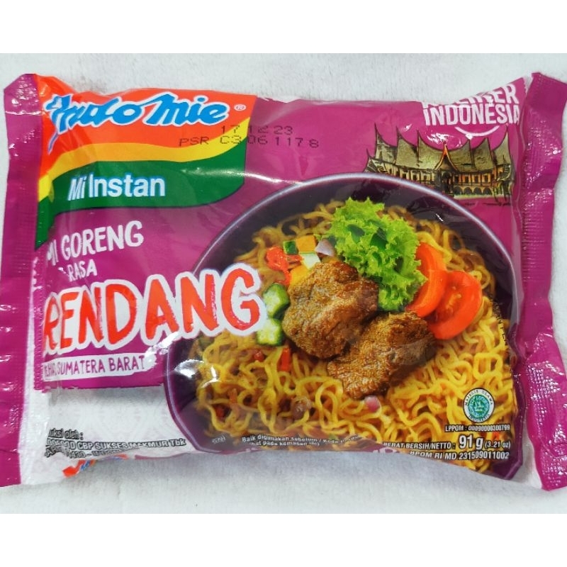 Jual Indomie Mi Goreng Instan rasa Rendang khas Sumatera Barat | Shopee ...