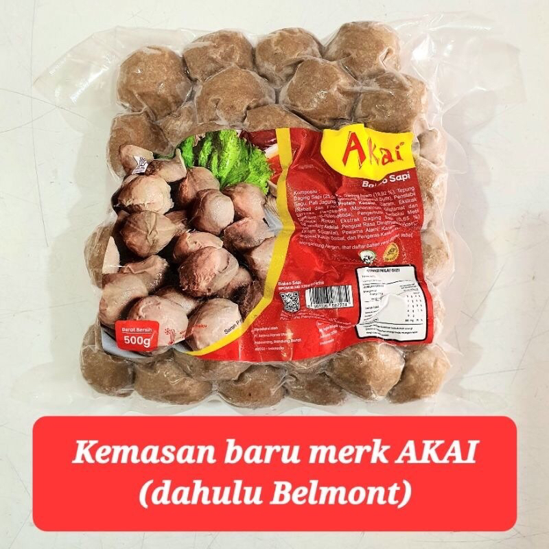 Jual Akai / Belmount Bakso Sapi 500 gram | Shopee Indonesia