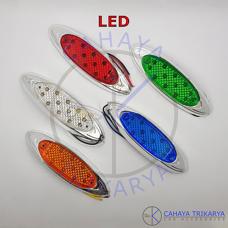 Jual Lampu Samping / Fender / Bak Truk Truck / Bis Bus Oval Universal Variasi DNY-350 LED ...