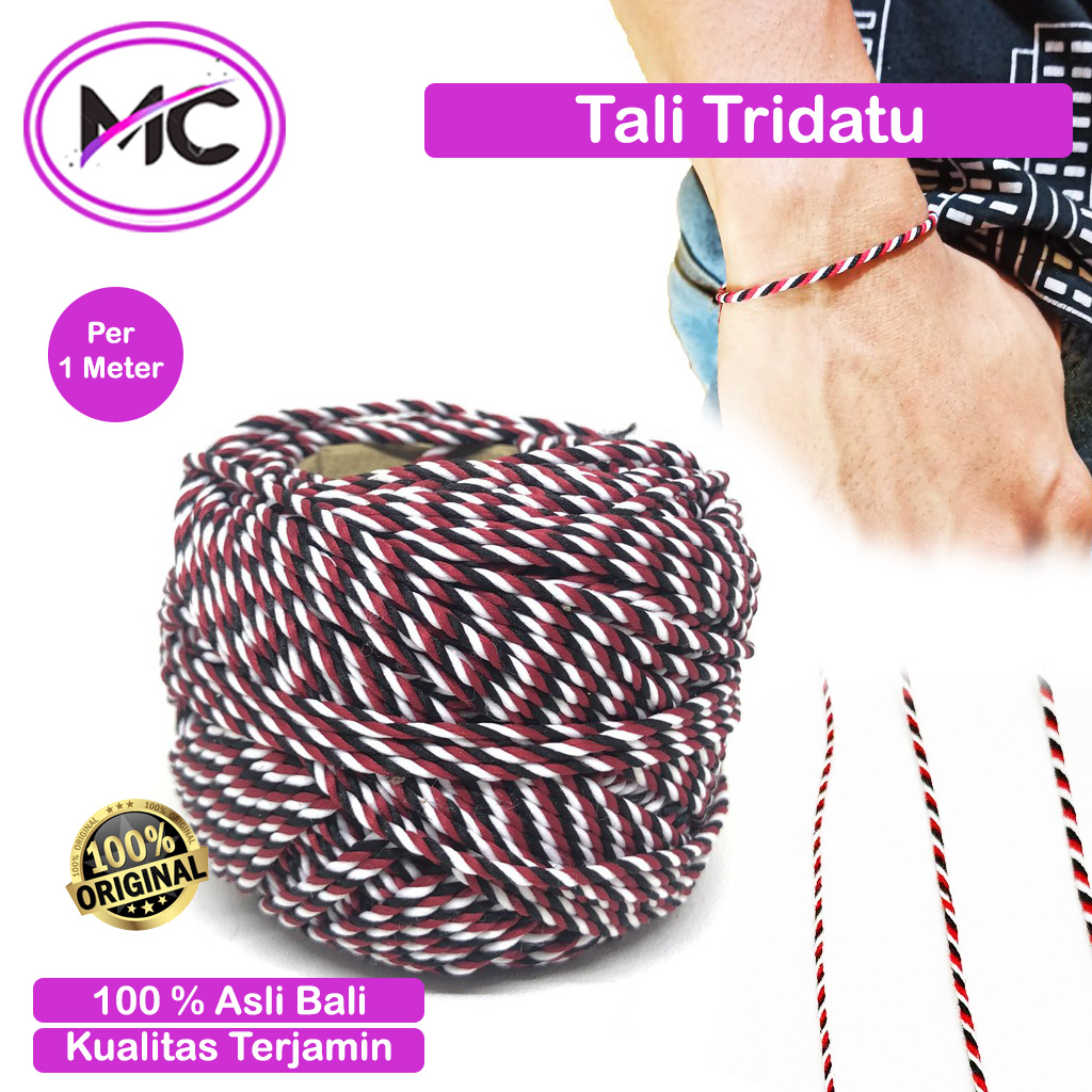 Jual Tali Tridatu 1 mm 1,5 mm 2 mm Benang Tridadu Bahan Membuat Gelang ...