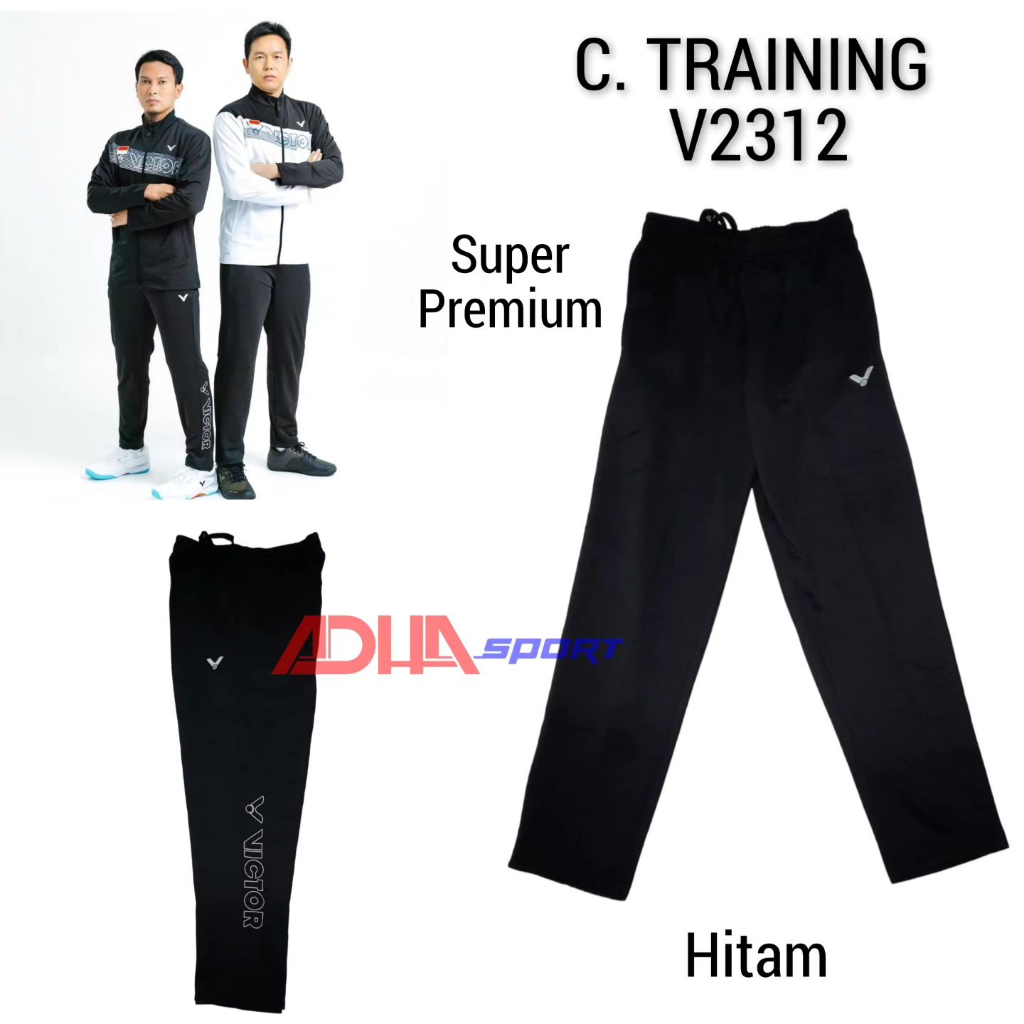 Jual Celana Training Badminton V2312 / V 2312 Hitam Super Premium ...
