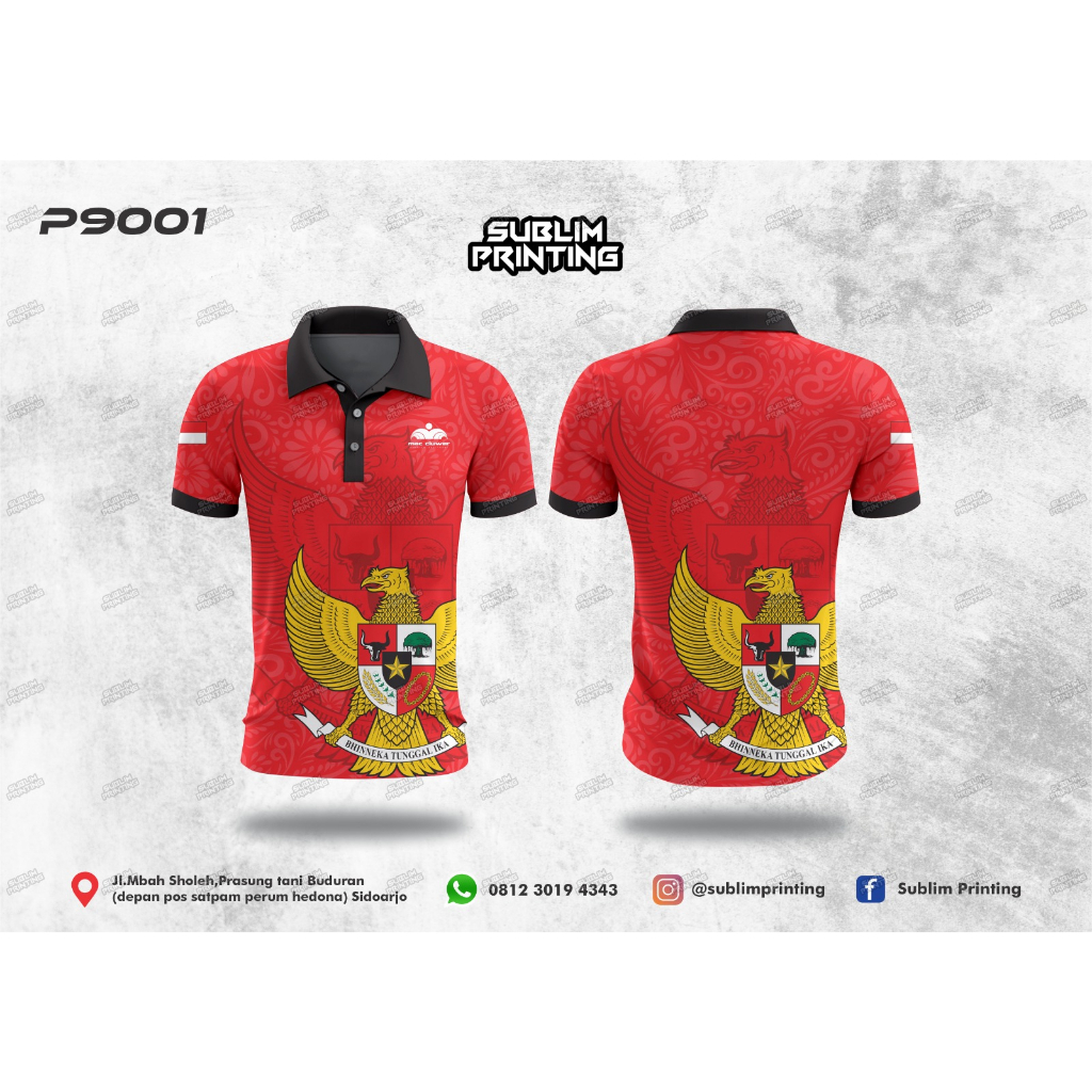 Jual JERSEY - Kaos Polo/Polo Shirt Motif Garuda dan Peta Indonesia ...