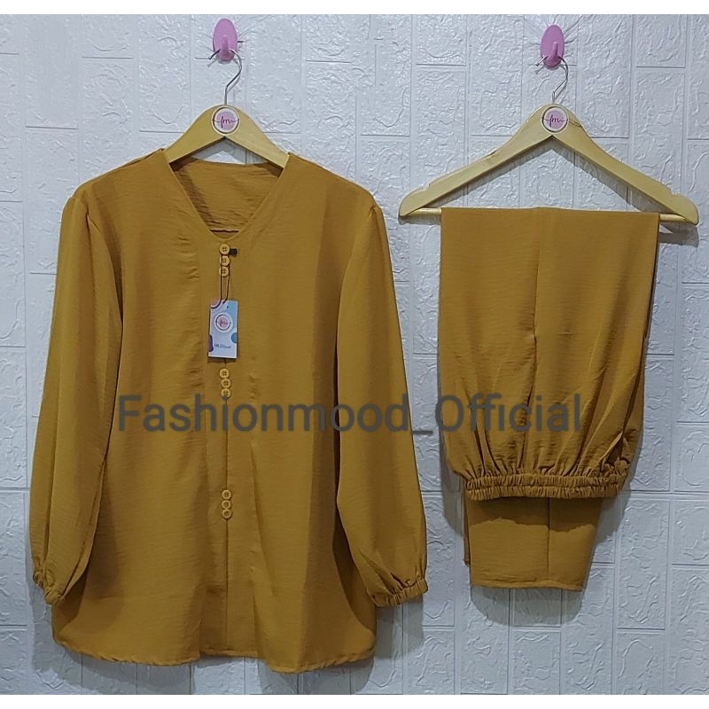 Jual ONE SET RAYON CRINKLE AIRFLOW SETELAN // SETELAN RAYON CRINKLE AIRFLOW// DRESS RAYON ...