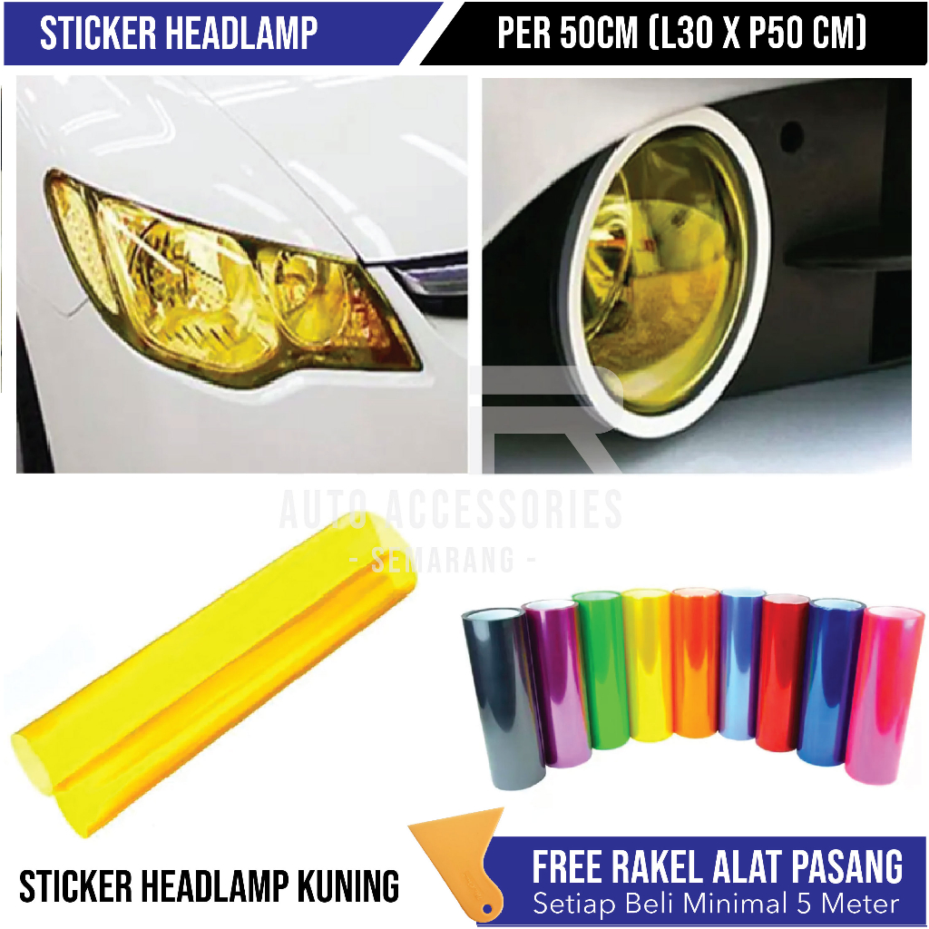 Jual STIKER STICKER HEADLAMP STOPLAMP LAMPU WARNA UNTUK MOBIL DAN MOTOR ...