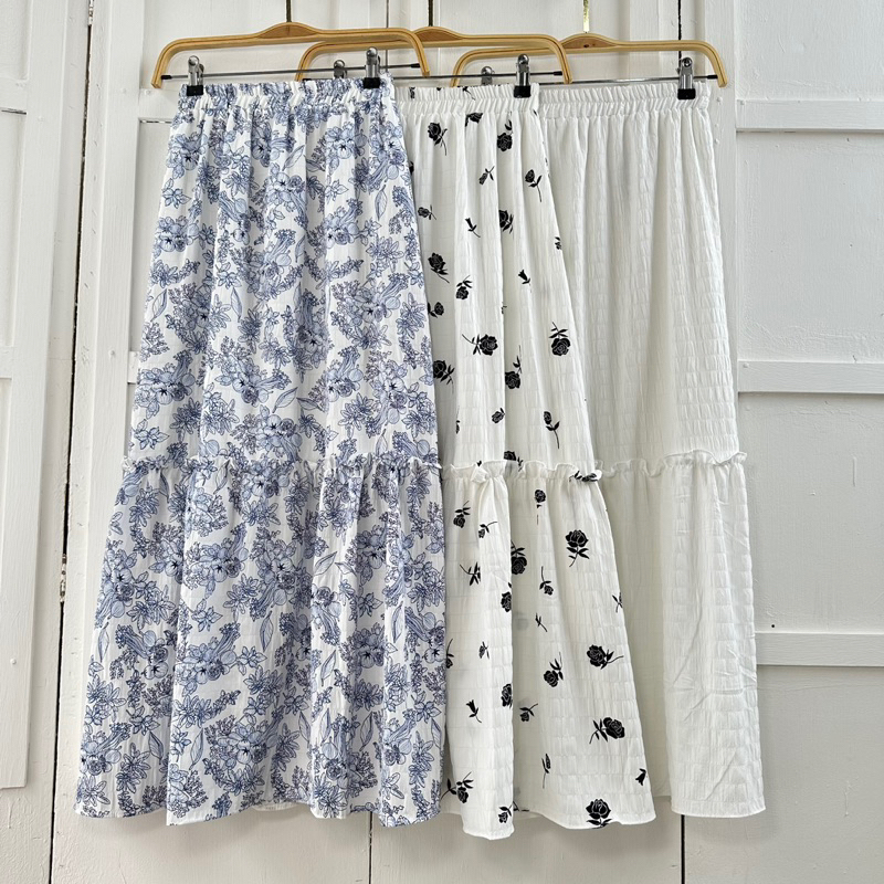 Jual Rok Bunga Korea / Skirt Flower / Rok Panjang Wanita bahan cott ...