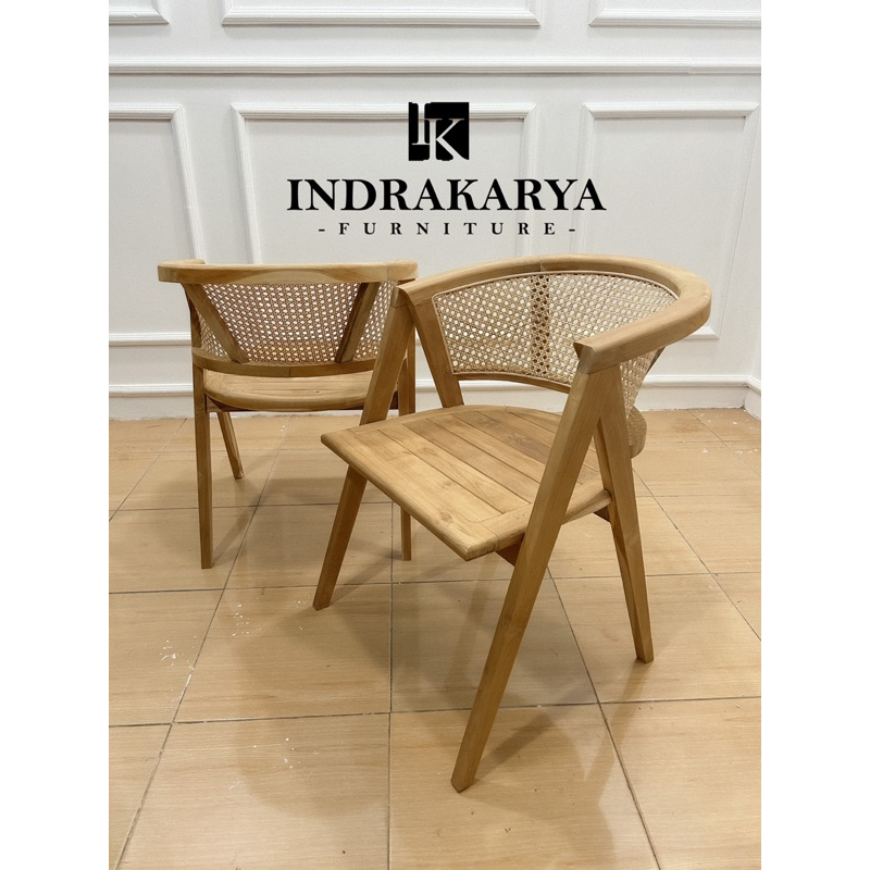 Jual Kursi Rotan A Lenong Jati Solid Jepara Kursi Makan Rotan Dining ...