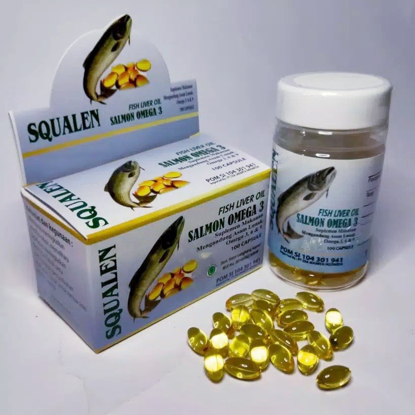 Jual Squalen Fish Liver Oil Minyak Ikan Salmon Omega3 Suplemen Nutrisi ...