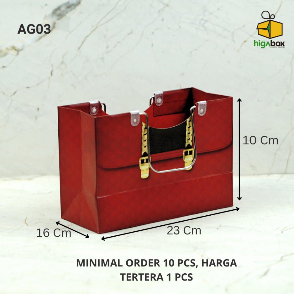 Jual Paperbag Premium Hampers Motif Tebal Handle Besi Goodiebag Giftbag ...