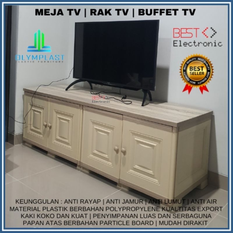 Jual MEJA TV PLASTIK RAK TV MINIMALIS SERBAGUNA BUFFET TV MODERN ...