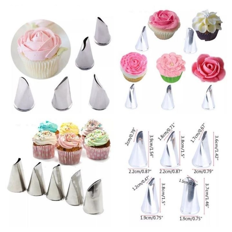 Jual spuit set 5 flower petal tip / spuit bunga | Shopee Indonesia