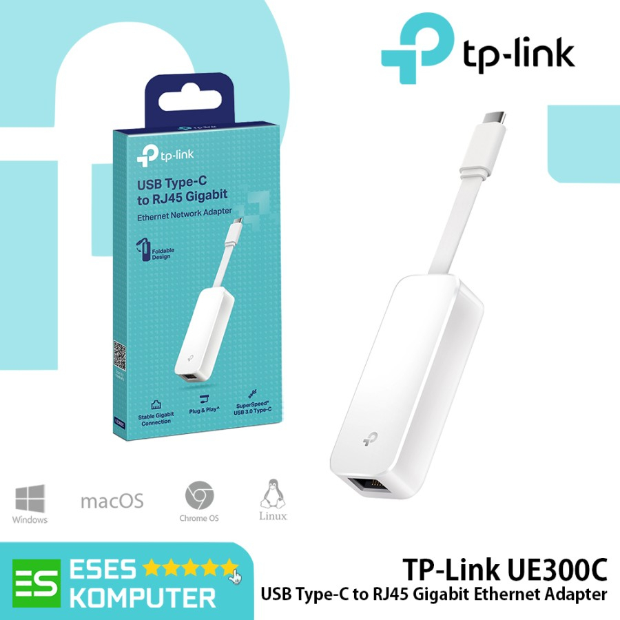 Jual TP-Link UE300C USB Type-C to RJ45 Gigabit Ethernet Network Adapter ...