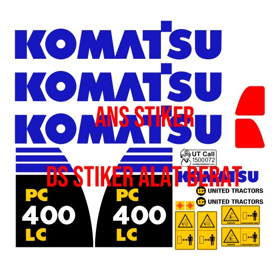 Jual Stiker Alat Berat Komatsu PC 400 LC - 8 Sticker Excavator | Shopee ...