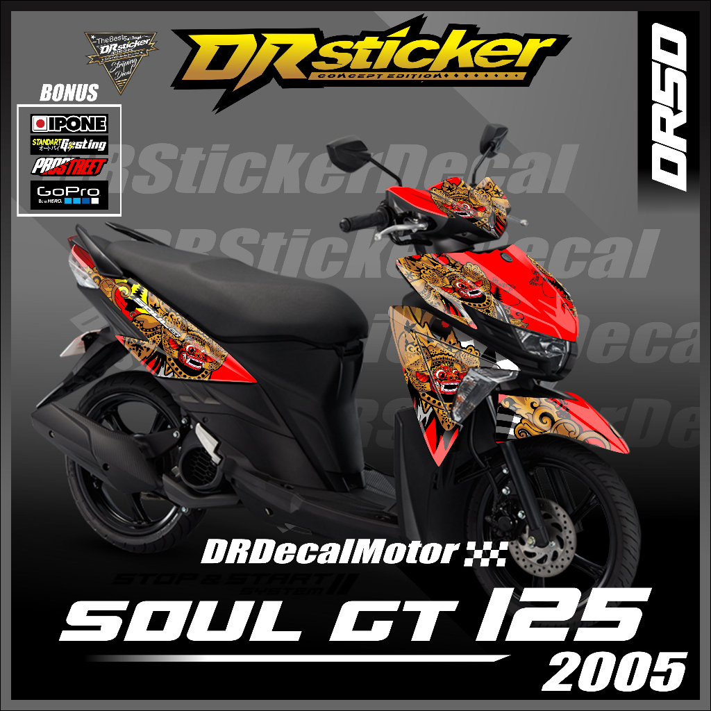 Jual Stiker dekal motor Soul GT 125 Model design Leak | Shopee Indonesia