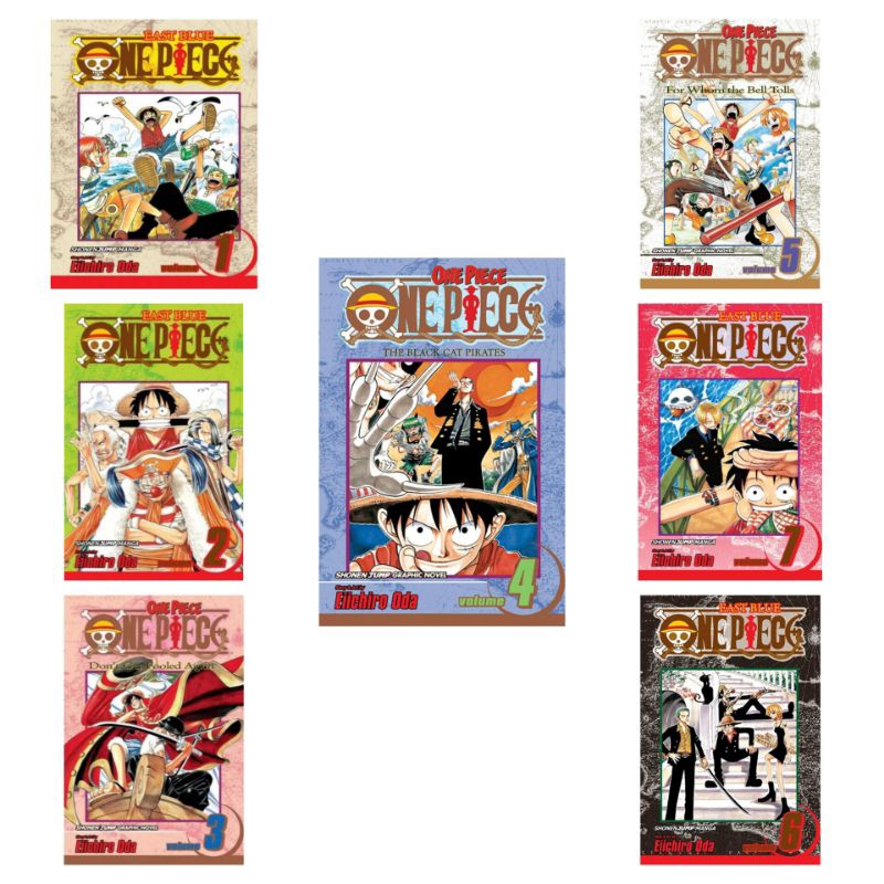 Jual comik One piece volume 1, 2, 3, 4, 5, 6, 7 by Eiichiro oda ...
