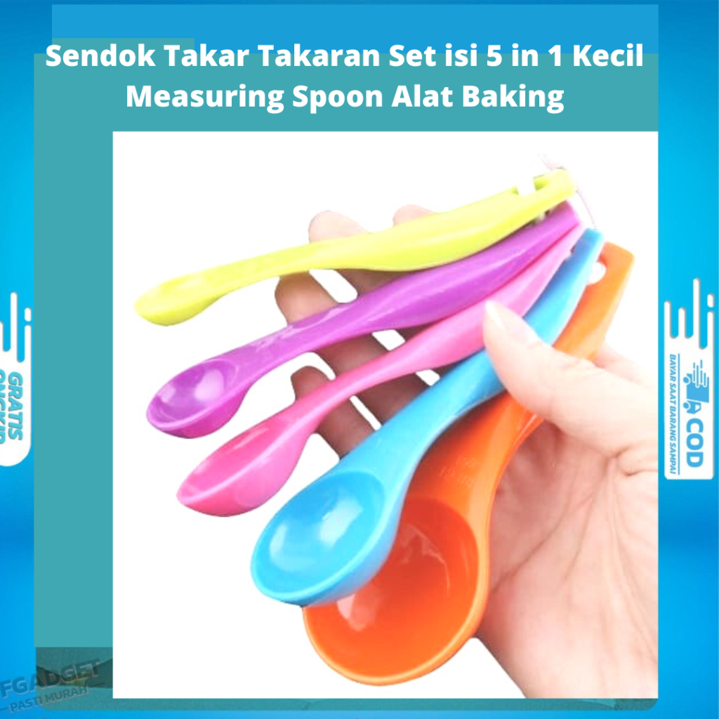 Jual Sendok Takar Takaran Set isi 5 in 1 Kecil Measuring Spoon Alat ...
