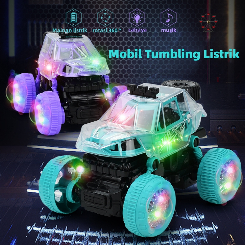Jual Anak-anak Mobil Akrobat Musik Berlampu Listrik 360 ° Berputar Sisi ...