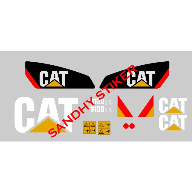 Jual Stiker Alat Berat Caterpillar 313D2 sticker Excavator | Shopee ...