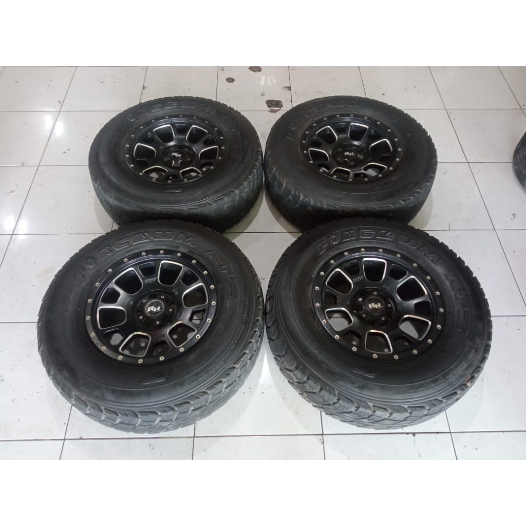 Jual Velg Semi Offroad Ring 15 Second Baut 5 Balck Polish Ban Forceum ...