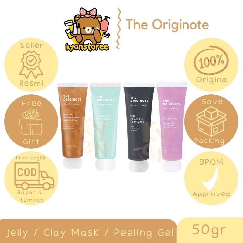 Jual THE ORIGINOTE CERABIOME CLAY MASK / ROSE B3 BRIGHTENING JELLY MASK ...