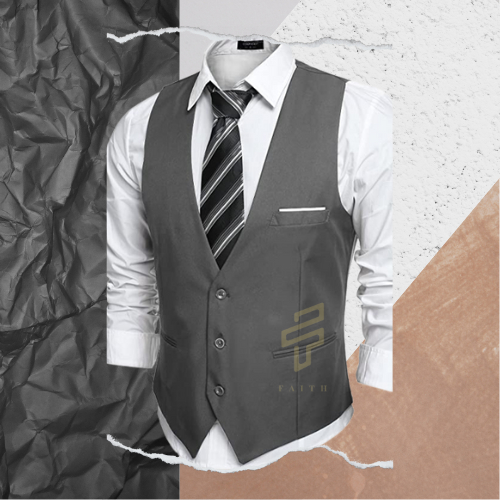 Jual Faith - Rompi Jas Dewasa Warna Abu Tua Rompi Jas Pria Dewasa Vest ...