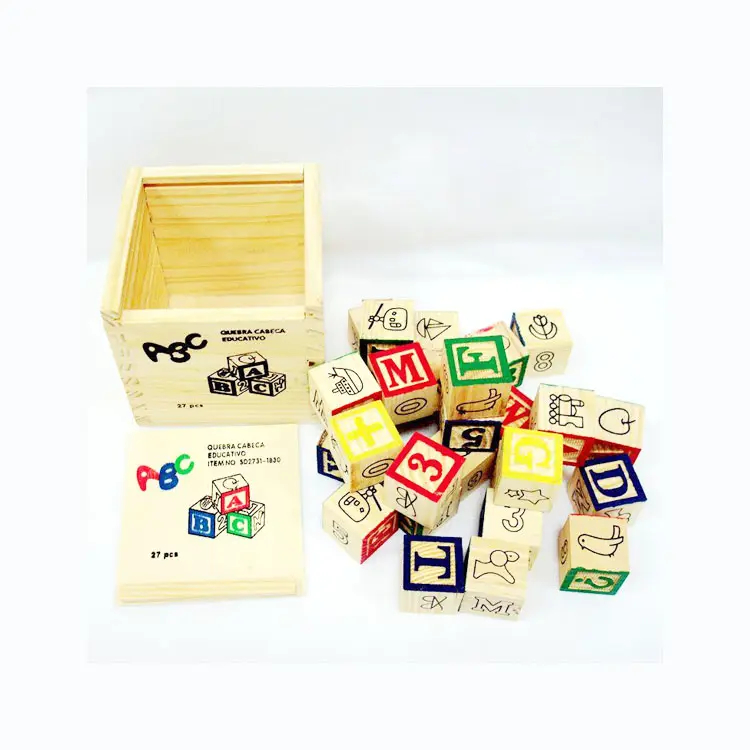 Jual ABC WOOD BLOCKS Mainan Edukasi Alphabet Balok Kayu / balok kubus ...