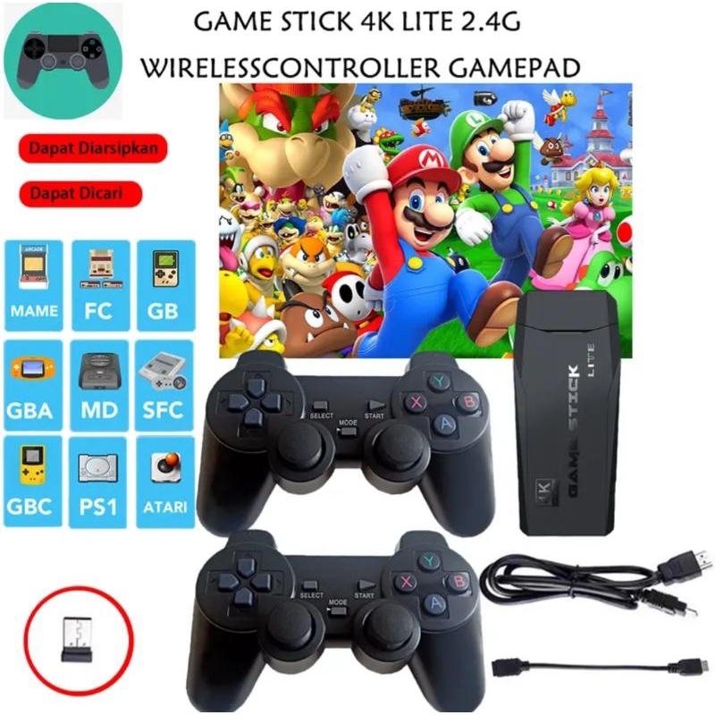 Jual Game Stik 4K Game Retro 64GB Console Wireless Gamepad HDMI TV ...