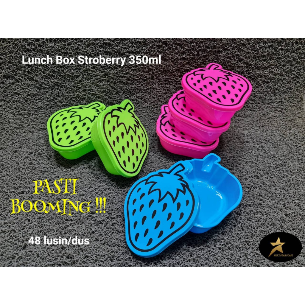 Jual Tempat Makan Strawberry Lunch Box TK PAUD Souvenir Ulang Tahun ...