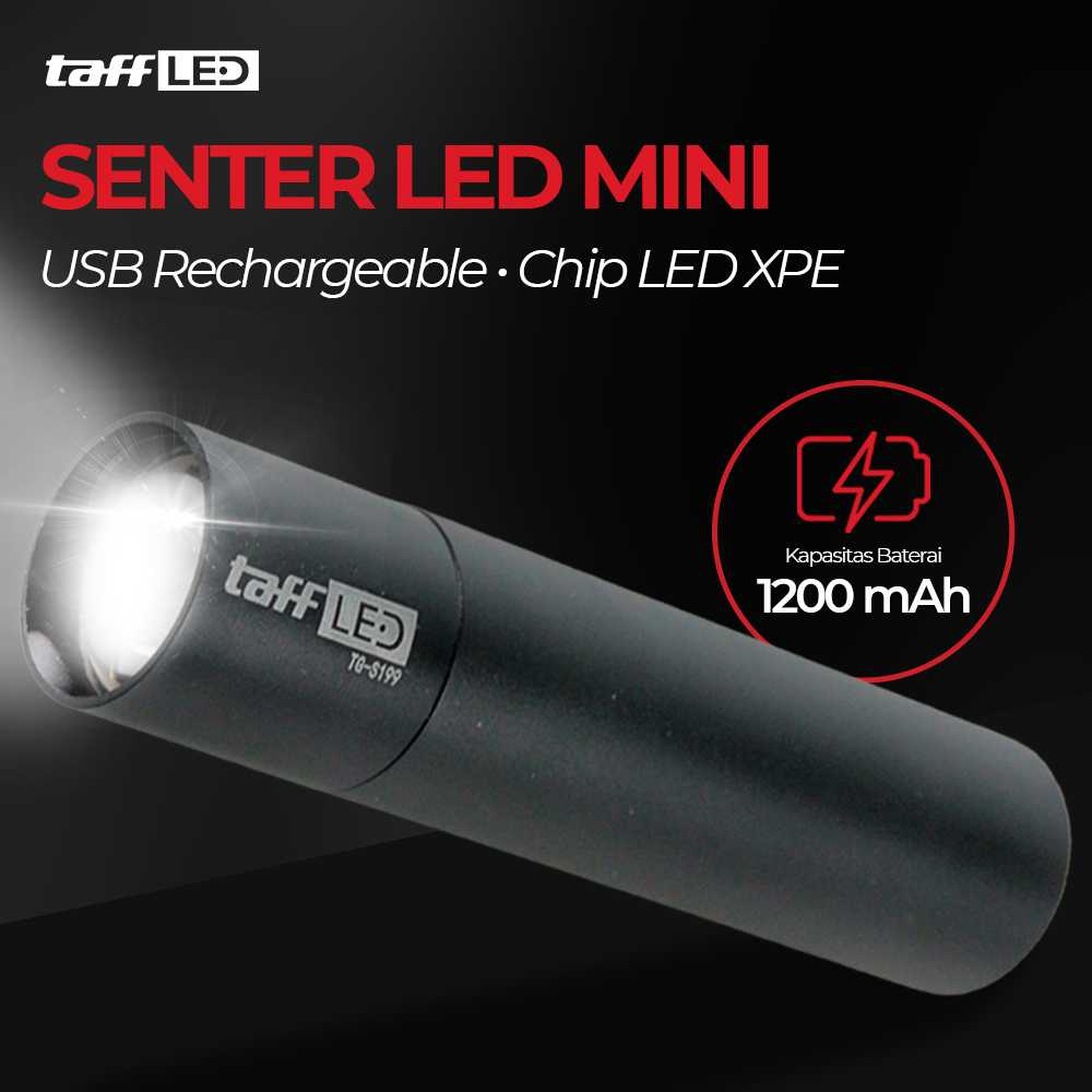 Jual Senter LED Mini USB Rechargeable Battery Cree XPE - TG-S199 ...