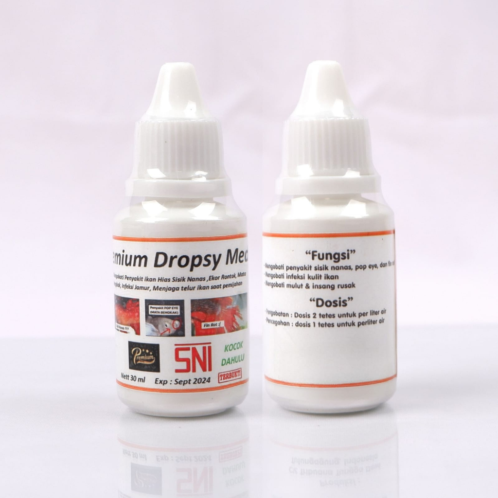 Jual PREMIUM DROPSY MED obat sisik nanas dropsy ekor rontok mata berkabut ikan | Shopee Indonesia