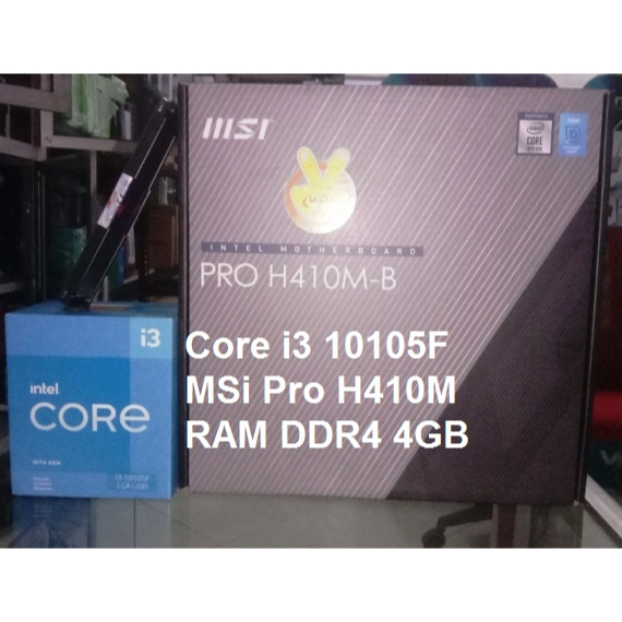 Jual Paket Intel Gen10 Core i3 10100F MSi PRO H410M-B RAM 8GB | Shopee Indonesia