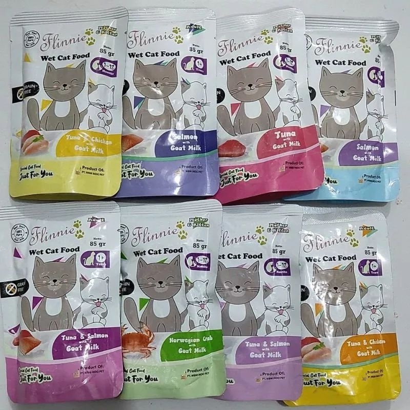 Jual Makanan Kucing Wetfood Flinnie Pouch 85Gr | Shopee Indonesia