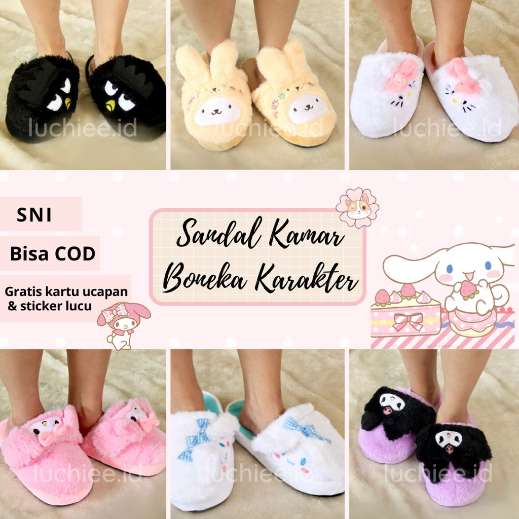 Jual SANDAL SENDAL KAMAR/RUMAH KOREA SANRIO KARAKTER HELLO KITTY ...