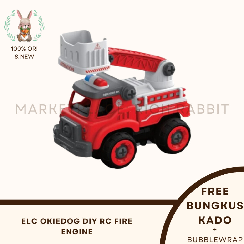Jual ELC Okiedog Diy Rc Fire Engine Kids Toddlers Toys Mainan Mobil ...