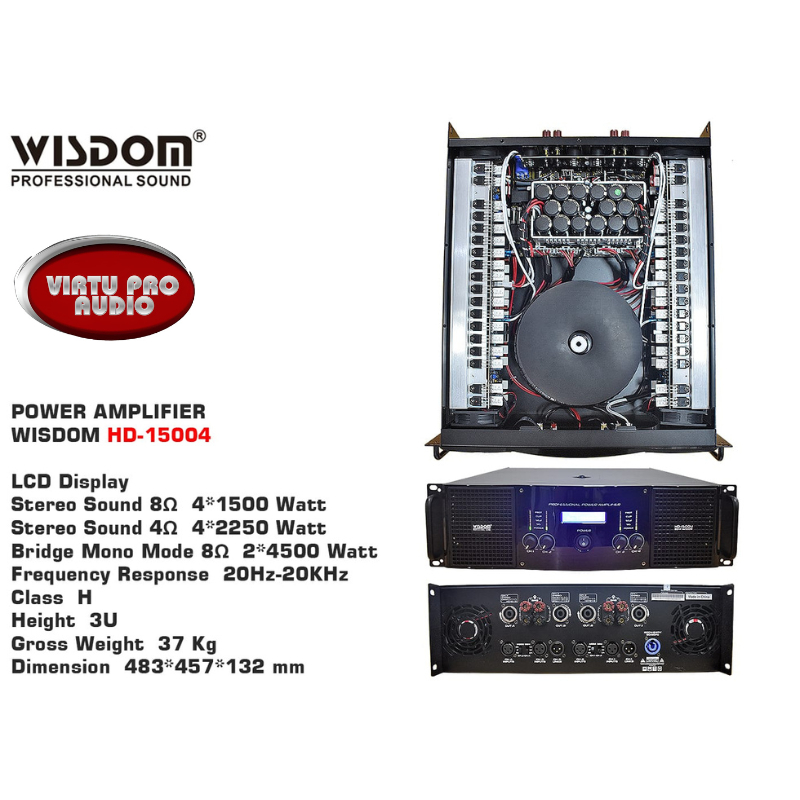 Jual Power Wisdom HD15004 4Channel Power Amplifier Wisdom HD-15004 Original | Shopee Indonesia